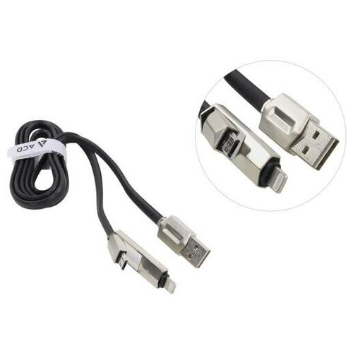 USB 2.0 A -> Micro-B -> Lightning Acd Dual ACD-U924-PMB
