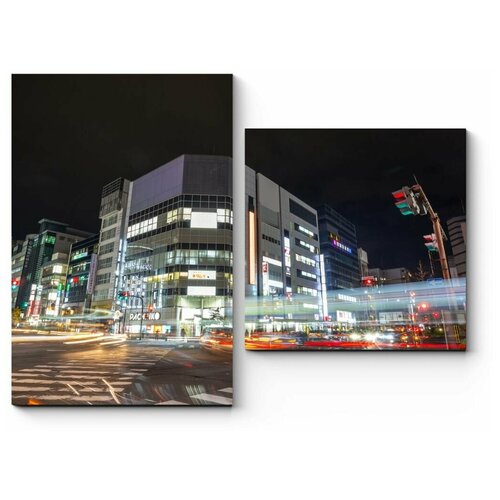 Модульная картина Ночной Киото80x60
