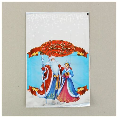 Пакет подарочный "Снегурочка" 25 х 40 см, цветной металлизированный рисунок 1184510