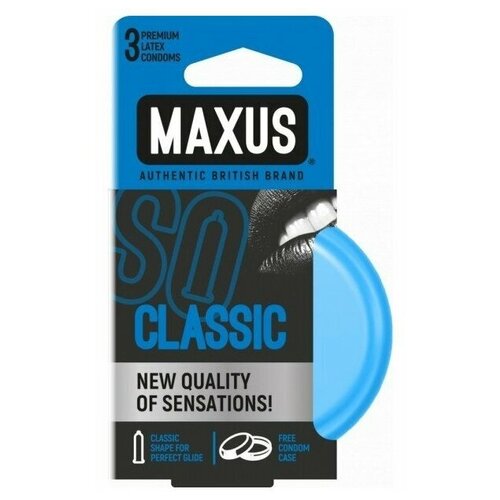 Классические презервативы в железном кейсе MAXUS Classic - 3 шт.