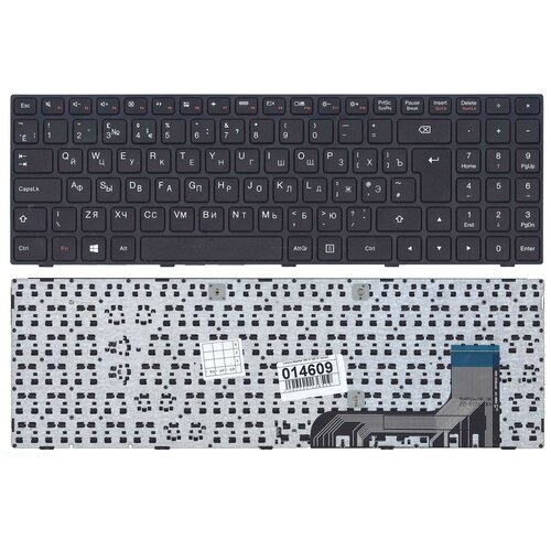 Клавиатура для ноутбука Lenovo 6385H-RU черная с черной рамкой, версия 1
