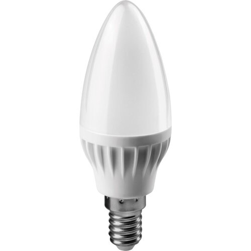 Лампа светодиодная LED матовая Онлайт, E14, C37, 6 Вт, 4000 K, холодный свет