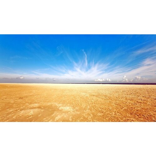 Картина на холсте 60x110 LinxOne "Пляж пейзажи песок небо" интерьерная для дома / на стену / на кухню / с подрамником
