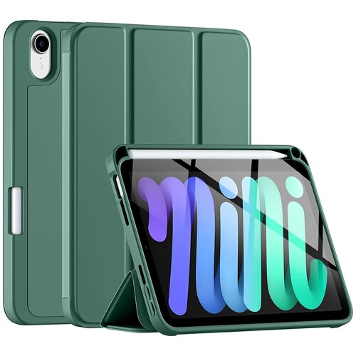 Чехол для планшета Apple iPad mini 6 с местом для стилуса, тёмно-зелёный