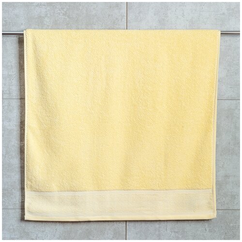 Махровое полотенце Dina Me (QD-0497) 70х140 см, цвет - Светло- лимонный, плотность 500 гр.
