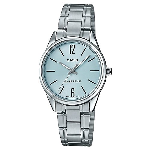 Наручные часы CASIO Collection LTP-V005D-2B, голубой, серебряный