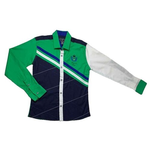 Рубашка Encore, размер 158, зеленый, синий
