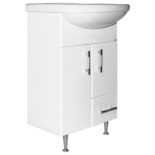Комплект мебели для ванной Mixline Эконом Веста-52, ширина тумбы: 52 см, белый