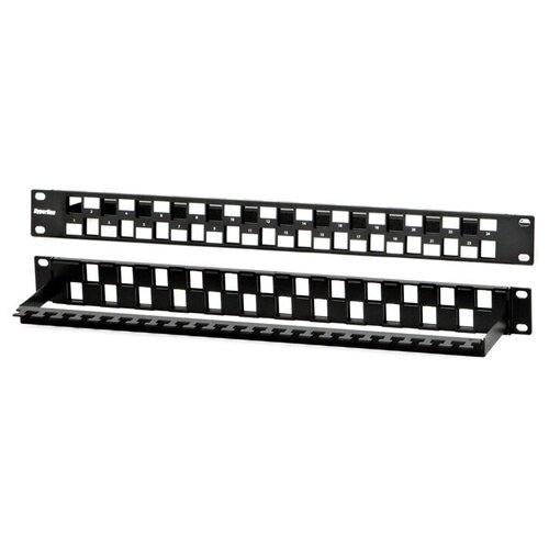 Патч-панель наборная Hyperline PPBL3-19-24S-RM 19" 1U 24xRJ45