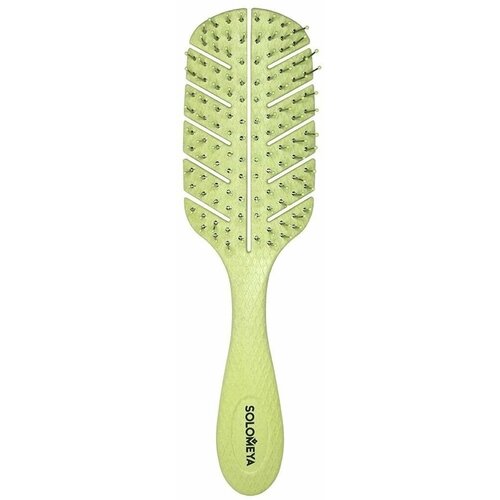 Solomeya, Массажная био-расческа для волос мини Зеленая / Scalp massage bio hair brush mini Green 1 шт