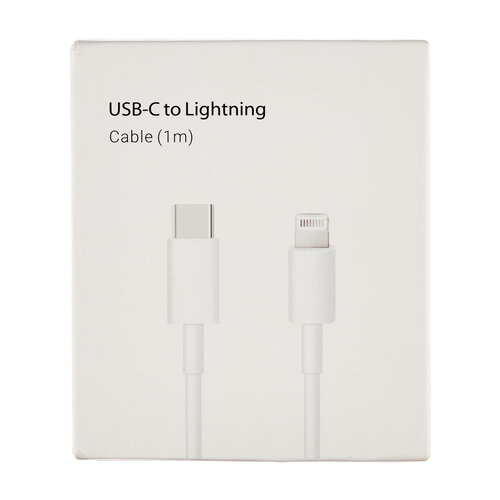 Кабель для быстрой зарядки Lightning Type-C для Apple Iphone / Ipad (techpack), 1 метр, в коробке, белый