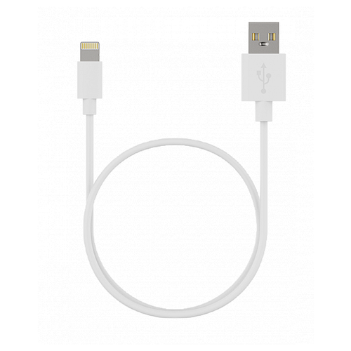 Кабель MAXVI USB - Lightning (MC-03), 1 м, 1 шт., белый