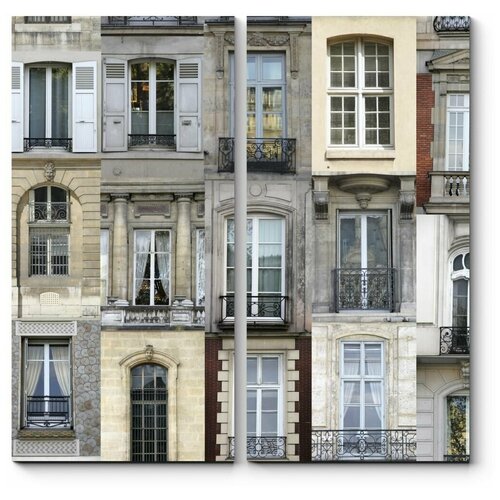 Модульная картина Парижские окна80x80