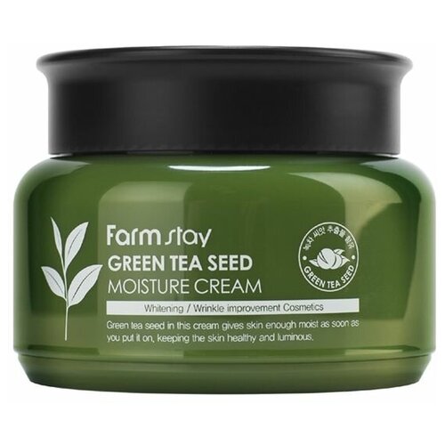 Farmstay Green Tea Seed Moisture Cream Увлажняющий крем для лица с зелёным чаем, 100 мл