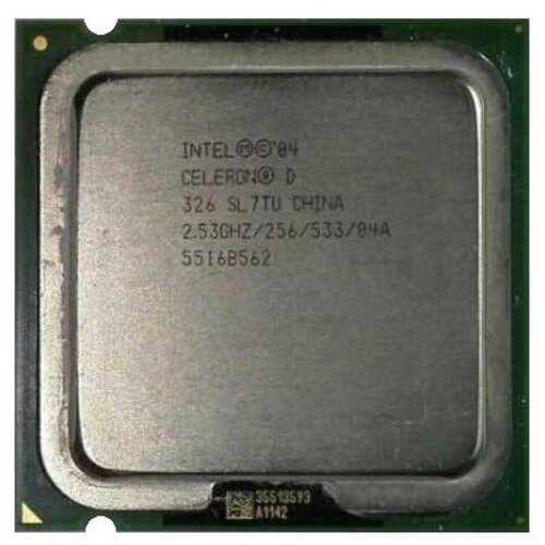 Процессор Intel Celeron D 326 Prescott LGA775,  1 x 2536 МГц, OEM