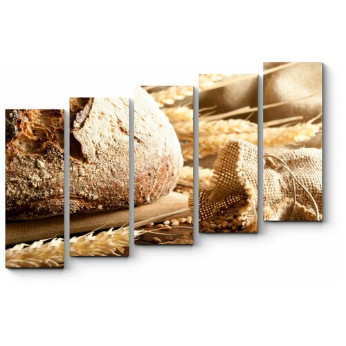 Модульная картина Горячий ароматный хлеб 150x105
