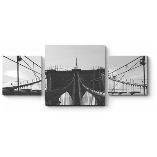 Модульная картина Линии черно-белого моста200x86