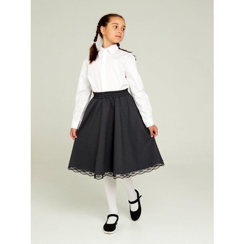 Школьная юбка IRINA EGOROVA, размер 140, серый