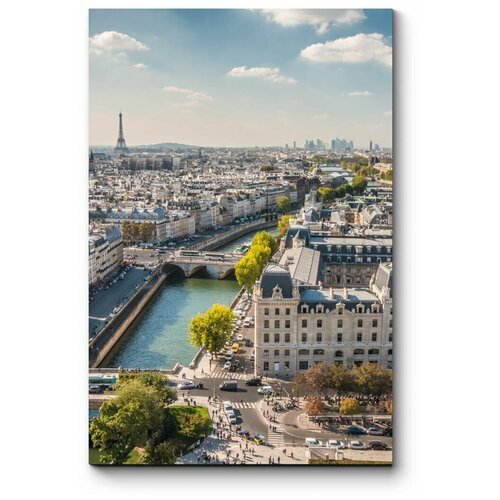Модульная картина Пролетая над Парижем100x150