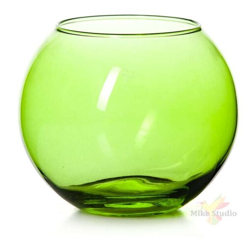 Ваза Enjoy зеленый стекло шар высота 10,5см