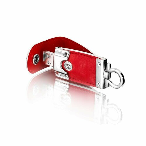 Кожаная флешка Banyan, 64 ГБ, красная, USB 2.0, арт. F20 5шт