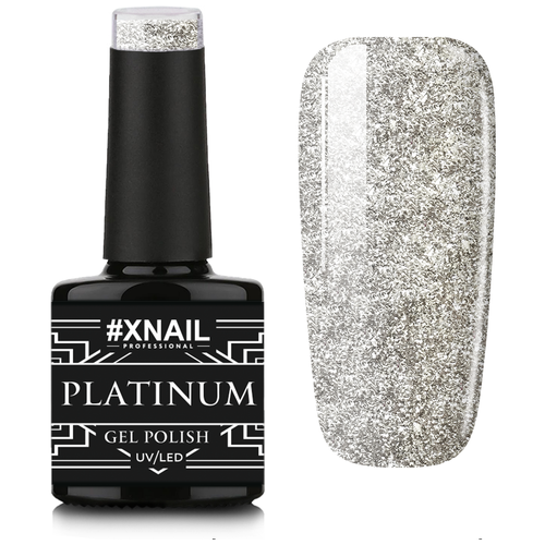 Гель лак XNAIL PROFESSIONAL Platinum жидкая фольга, для дизайна ногтей, 10 мл, № 10