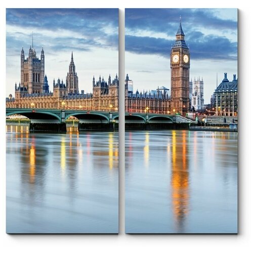Модульная картина Таинственный Лондон в сумерках 60x60