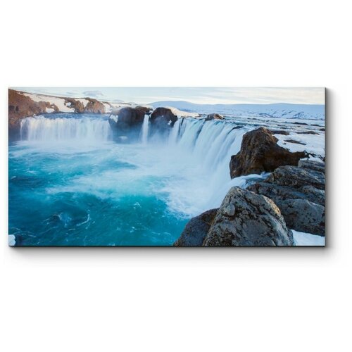 Модульная картина Знаменитый водопад Годафосс, Исландия90x45