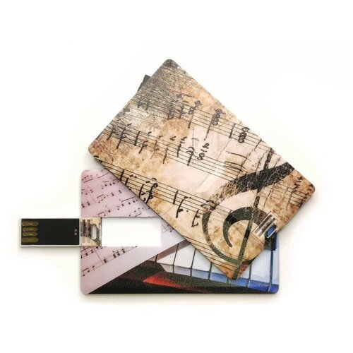 Подарочный USB-накопитель фортепиано оригинальная флешка пластиковая карта 16GB