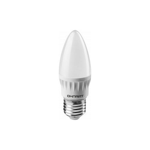 Светодиодная LED лампа онлайт свеча C37 E27 8W(640lm) 6500K 6K 106x37 OLL-C37-8-230-6.5K-E27-FR 61130 (упаковка 18 штук)