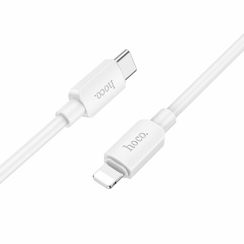 Дата-кабель USB 2.4A PD 20W для Lightning 8-pin Type-C Hoco X96 ПВХ 1м White