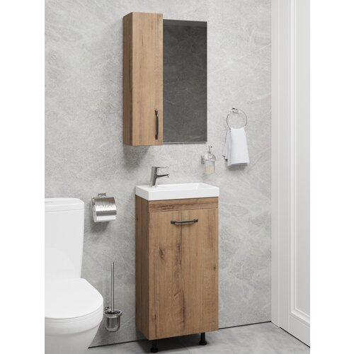 Шкаф для ванной навесной с зеркалом Leman Bunratty 60