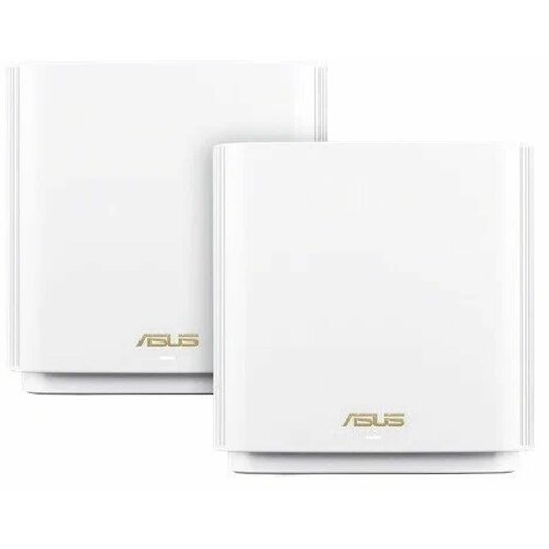 Маршрутизатор ASUS XT8 (B-2-PK) // роутер, из 2 точек доступа, 802.11b/g/n/ac/ax, до 574 + 4804Мбит/c, 2,4 + 5 гГц, черный ; 90IG0590-MO3G20