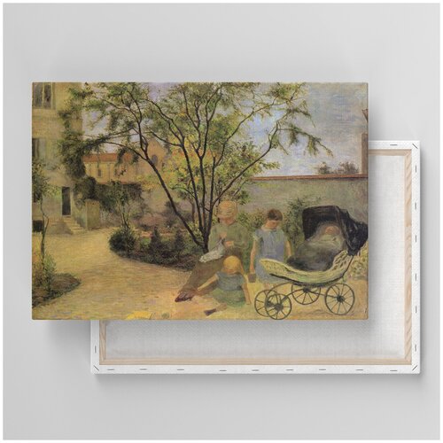 Картина на холсте с подрамником / Paul Gauguin / Гоген Поль - Сад на Рю Каркель