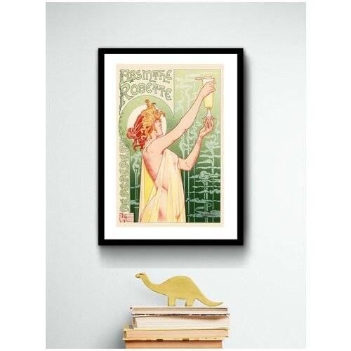 Постер / Плакат / Картина Винтажная Art Deco реклама 1896 года Absinthe Robette 50x70 см в раме