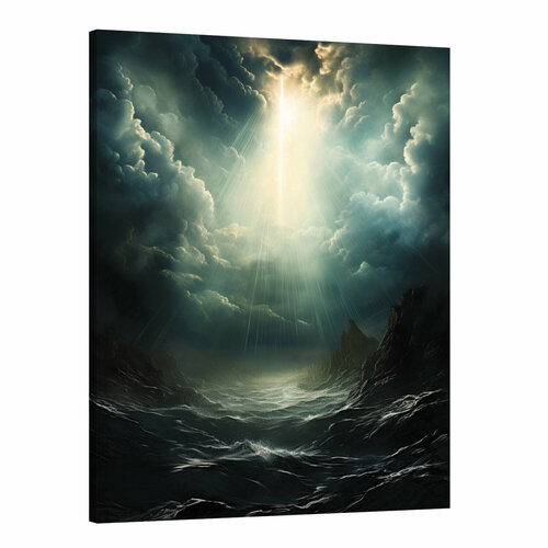 Интерьерная картина 50х70 "Игра света на море"
