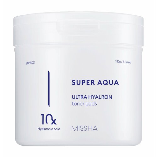 Увлажняющие диски для лица Missha Super Aqua Ultra Hyalron Toner Pads