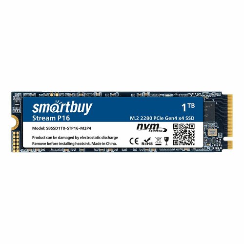 Накопитель SSD SmartBuy Stream P16 1Tb (SBSSD1T0-STP16-M2P4)