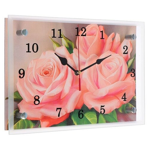 Часы настенные Сюжет серия: Цветы, "Розы", 20*30 см