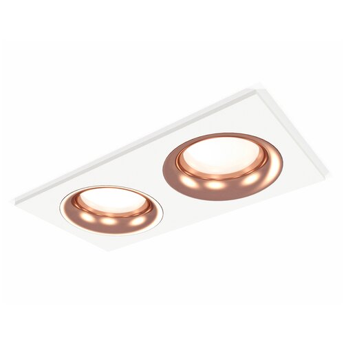 Светильник Ambrella light XC7635006 (C7635, N7015), GU5.3, 20 Вт, 2 лампы, цвет арматуры: белый, цвет плафона: белый