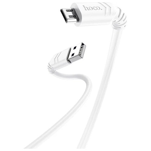 Кабель USB HOCO X62 Fortune, USB - MicroUSB, 2.4А, 1 м, белый