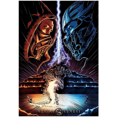 Постер / Плакат / Картина Mortal Kombat. Противостояние 90х120 см в подарочном тубусе
