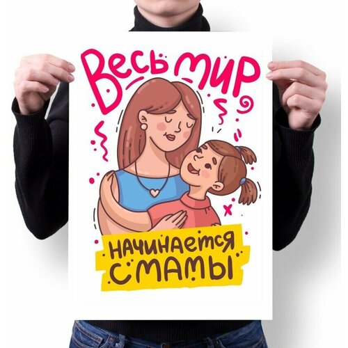 Плакат MIGOM А2 Принт "День Мамы, подарок Маме" - 1
