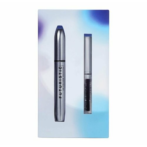 Influence Beauty Подарочный набор Тушь Futuristic, черная + гель для бровей Brow Robot