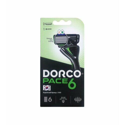 Бритва Dorco Pace 6 лезвий мужской + 2 сменных картриджа