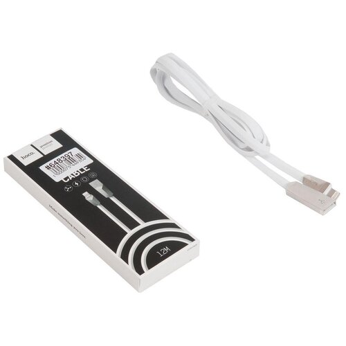 Кабель USB HOCO x4 Zinc для Lightning, 2.4 A, длина 1.2 м, белый