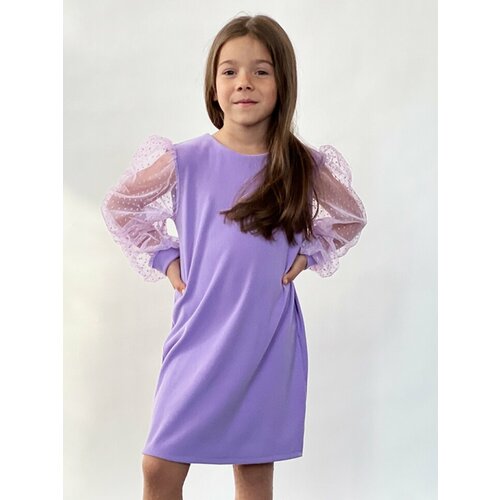 Платье Бушон, размер 128-134, фиолетовый
