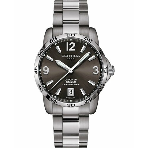 Наручные часы Certina Sport, серый, серебряный