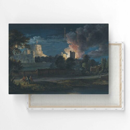 Картина на холсте, репродукция / Пол Сэндби - Windsor Castle from Datchet Lane / Размер 30 x 40 см