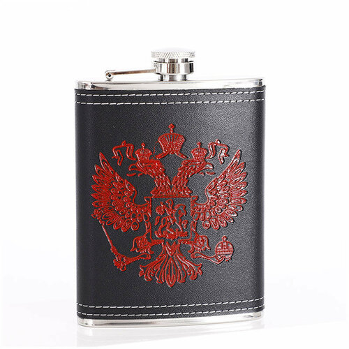 Фляжка подарочная Герб РФ, 280 мл. 9 oz.